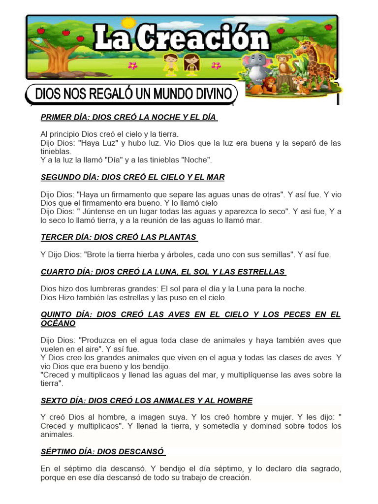 1 Clase - La Creación-Religion | PDF