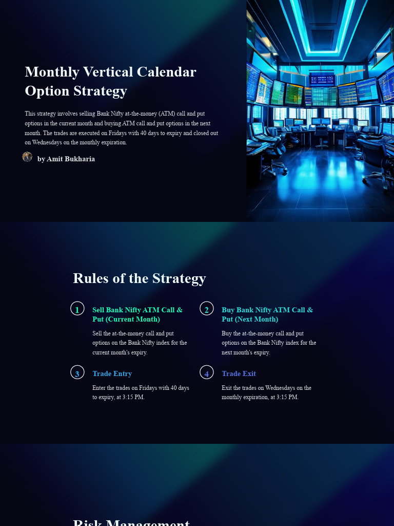Monthly Vertical Calender Option Strategy | PDF | Option (Finance ...