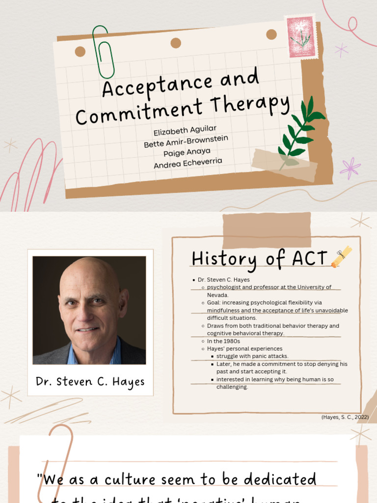 Acceptance and Commitment Therapy | PDF | Psychotherapy | Cognitive ...