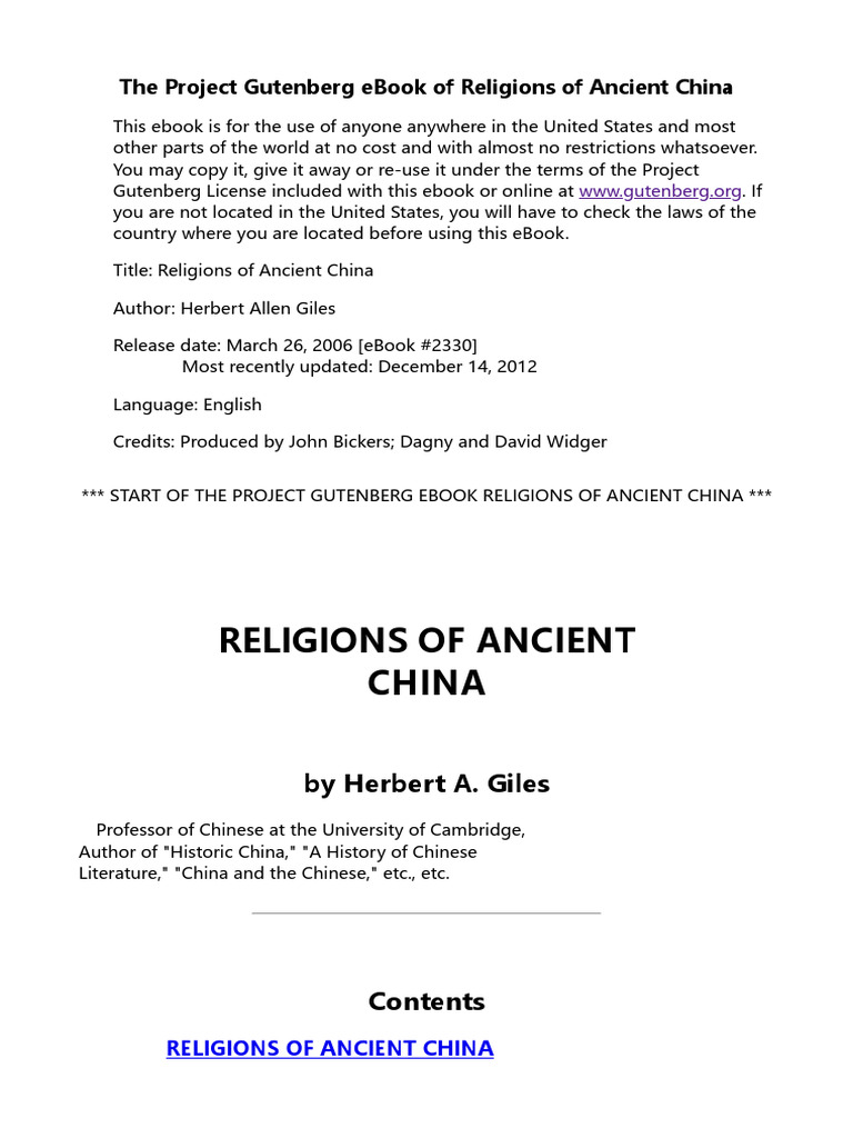Ancient Chinese Religions Explained | PDF | Confucianism | Veneration ...