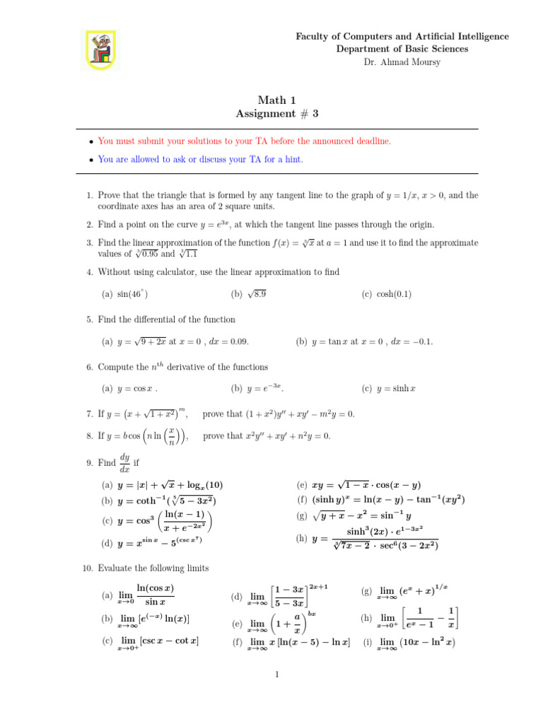 Assign 3 | PDF | Mathematical Concepts | Mathematical Objects
