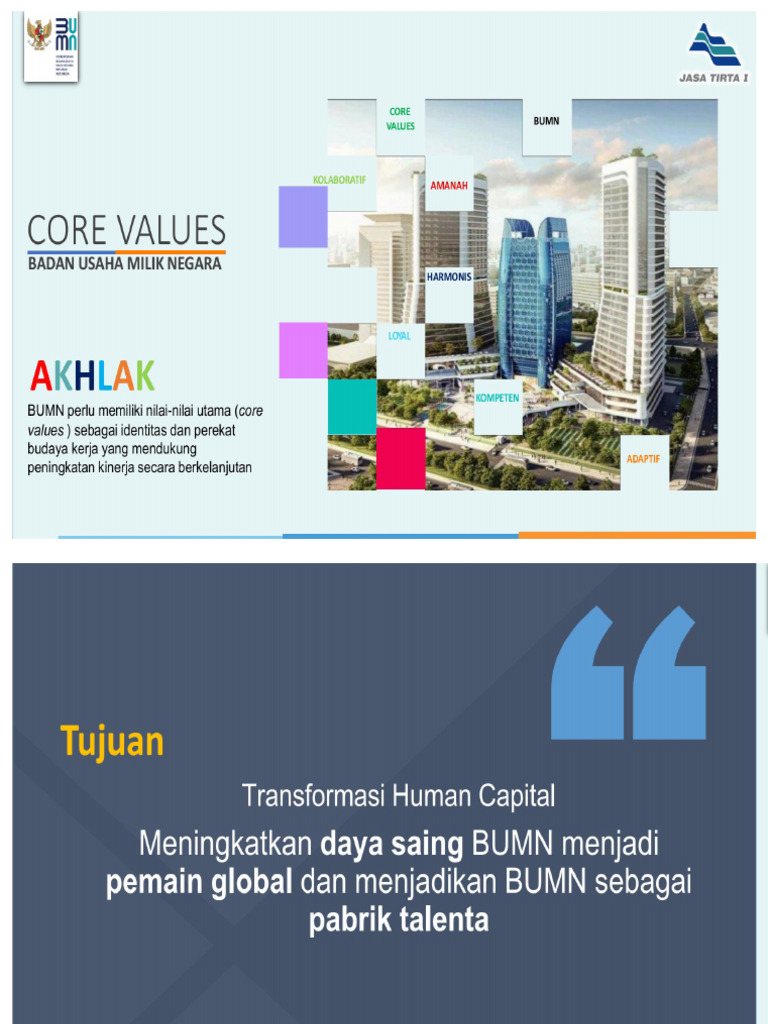Materi Nilai-Nilai Utama (Core Value) SDM-BUMN | PDF