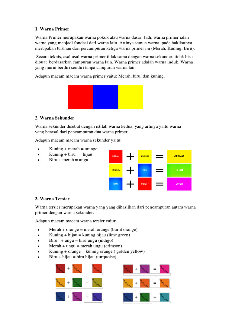 Warna Primer Sekunder Tersier | PDF | Griya & Taman | Seni
