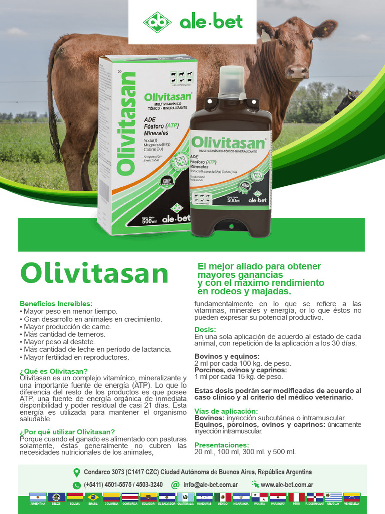 Ale Bet - Folleto Olivitasan | PDF | Hueso | Calcio