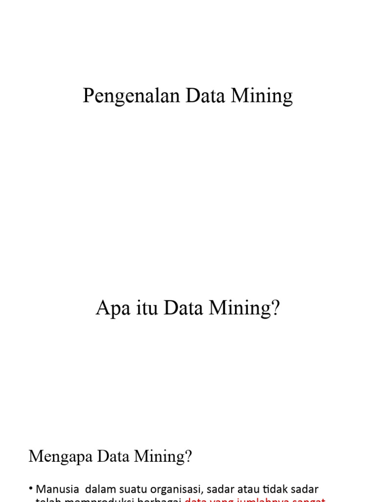 Pengenalan Data Mining | PDF