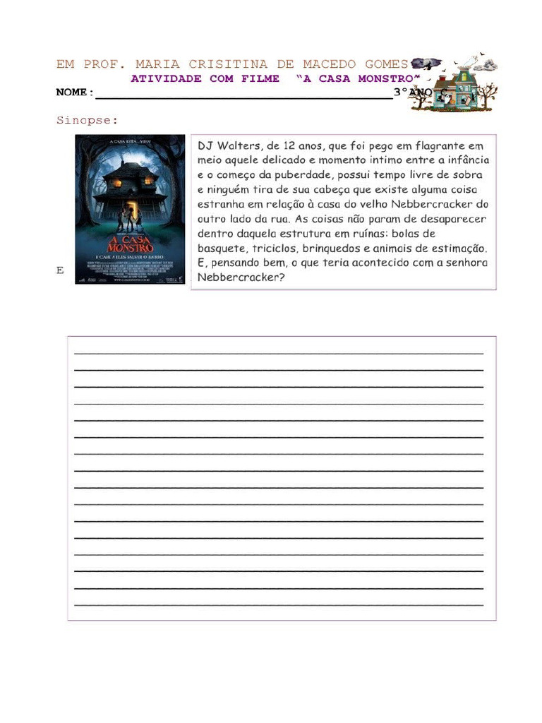 A Tividade Com A Casa Monstro Pdf