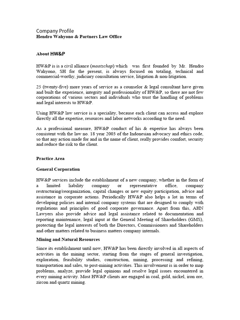 (HWP) Compro English Edited | PDF | Mining | Banks