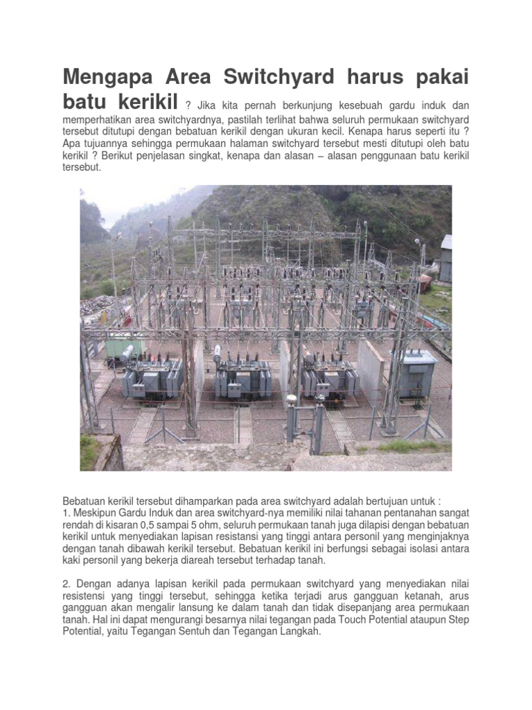 Fungsi Kerikil di Area Switchyard | PDF