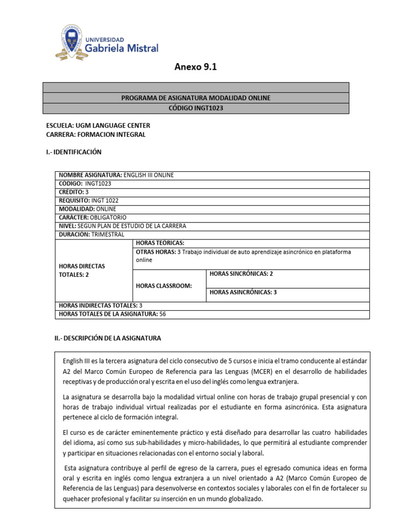 Programa de Asignatura | PDF | Evaluación | Aprendizaje