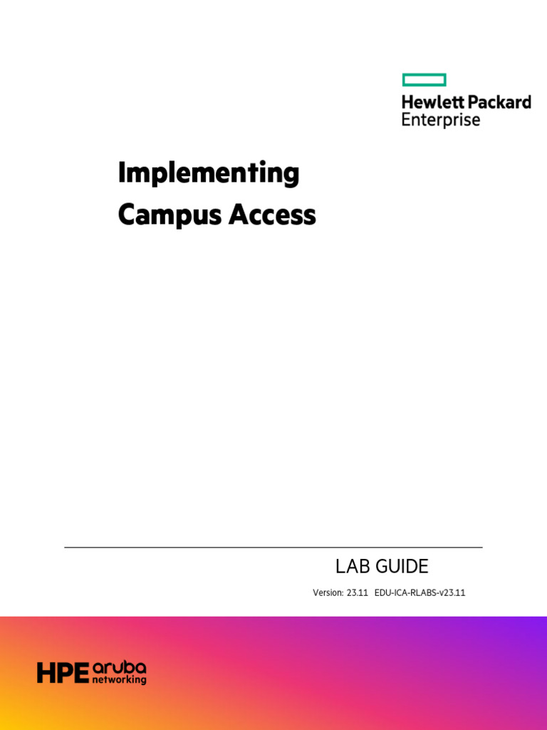 Implementing Campus Access v23.11 Lab Guide-v2.3 | PDF | Internet Protocols | Internet Standards