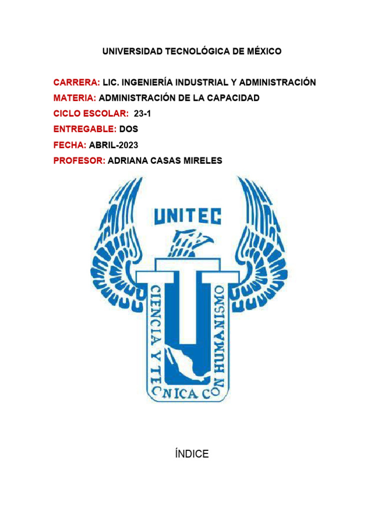 Entregable 2 - Admon de La Capacidad | PDF | Calidad (comercial) | Gestión de recursos humanos