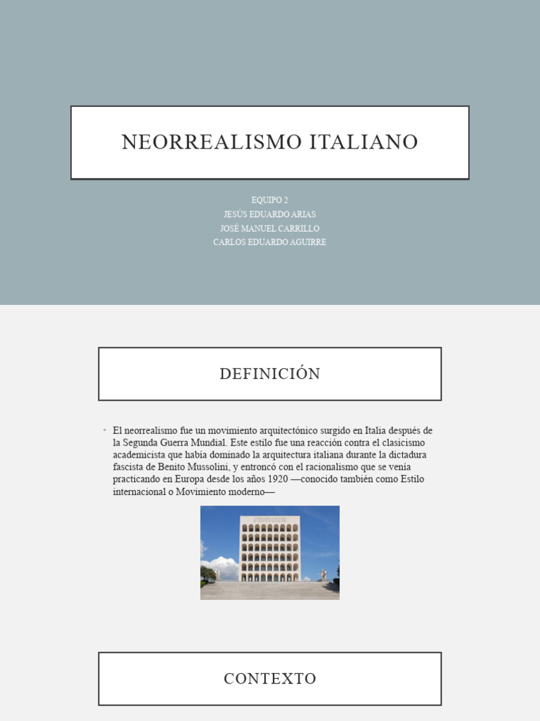 Neorrealismo Italiano Equipo2 | PDF | Roma | Italia