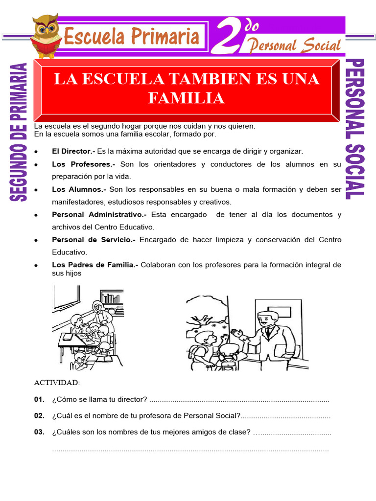 La Familia Escolar en Segundo Grado | PDF | Crecimiento personal y profesional | Relaciones ...