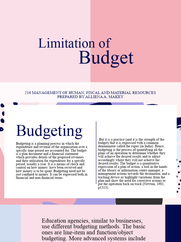 216 Limitation of Budget | PDF | Budget | Economies