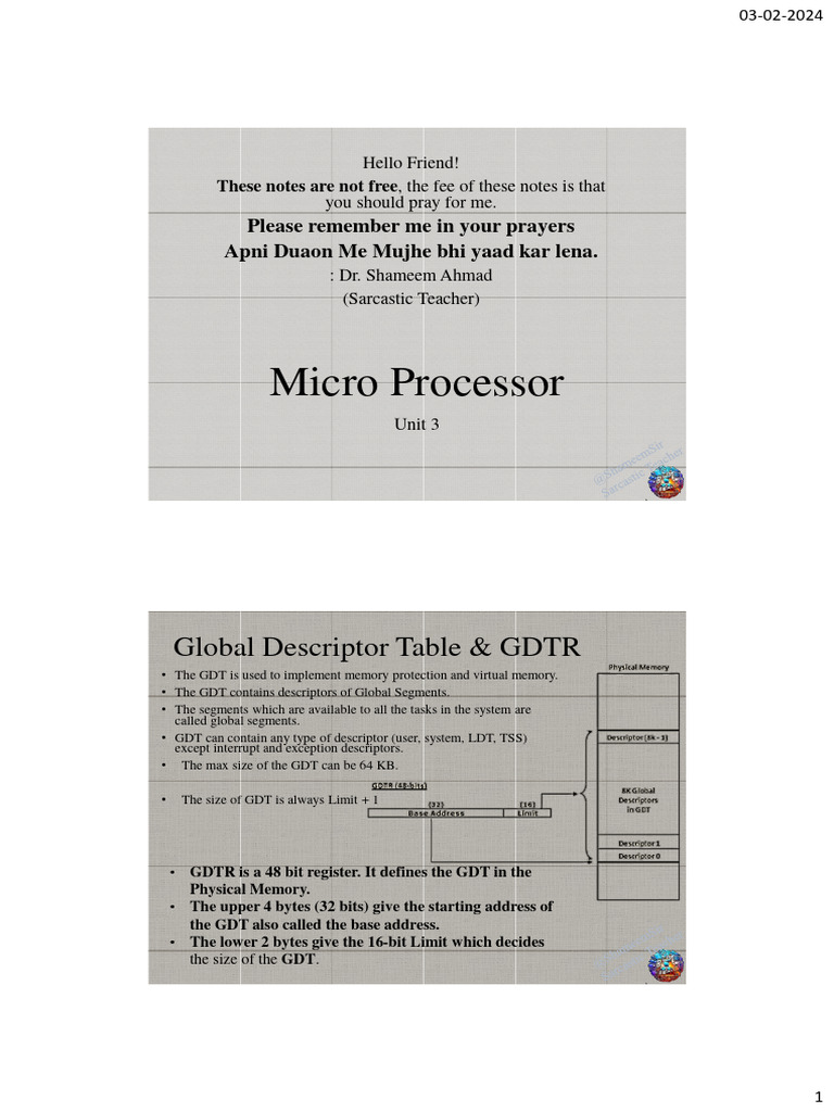 MP Unit 3 Oneshot | PDF | Computer Memory | Computer Data