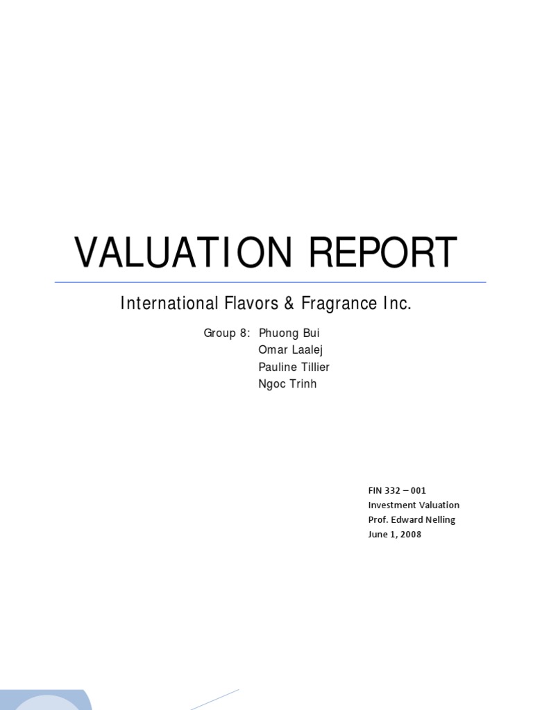 Competitor Valuation - Intl Flavors & Fragrance Inc | PDF | Cost Of ...