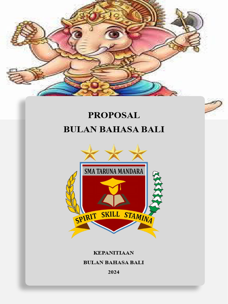 Proposal - Bulan Bahasa Bali - 2024 | PDF