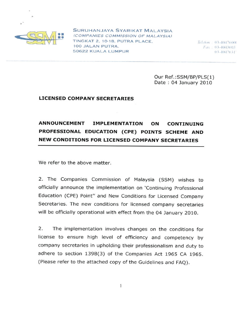 SSM CPE Summary | PDF