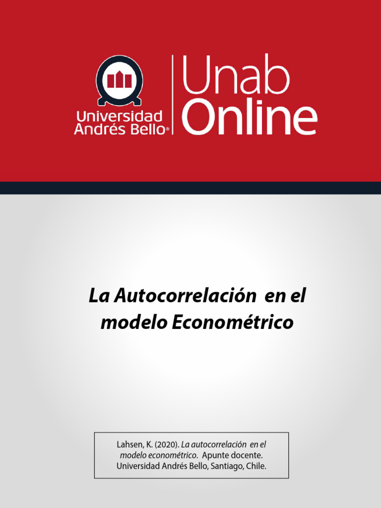 S11 Icad601 s11 Autocorrelacion | Descargar gratis PDF | Econometría | Mínimos cuadrados ordinarios