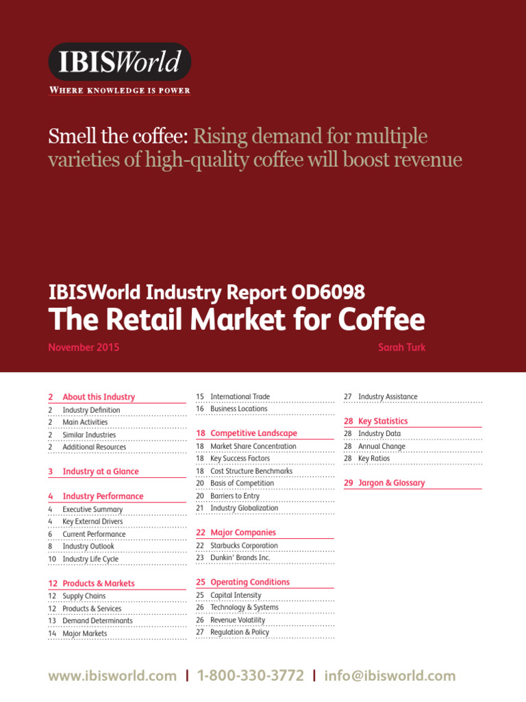 US Coffee Retail Market Overview 2015 | PDF | Coffee | Retail