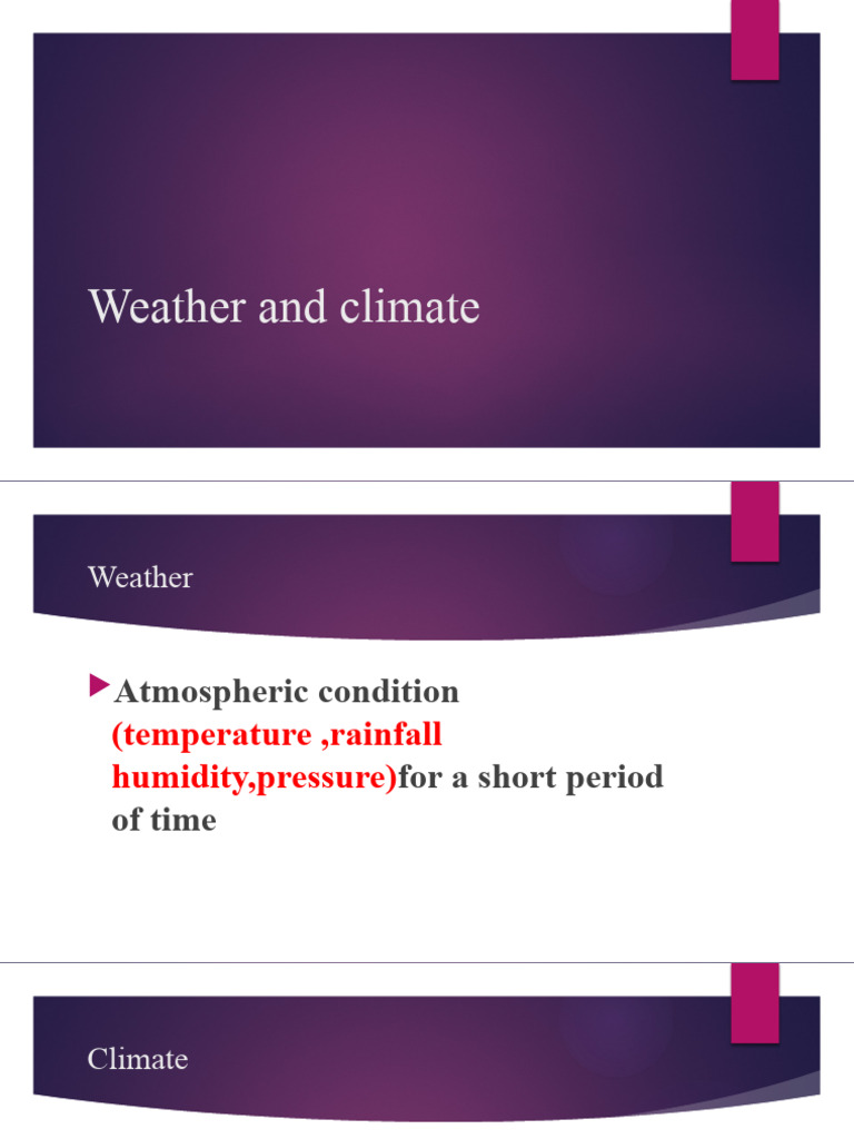 Climate and Weather-1 | PDF | Precipitation | Atmosphere Of Earth