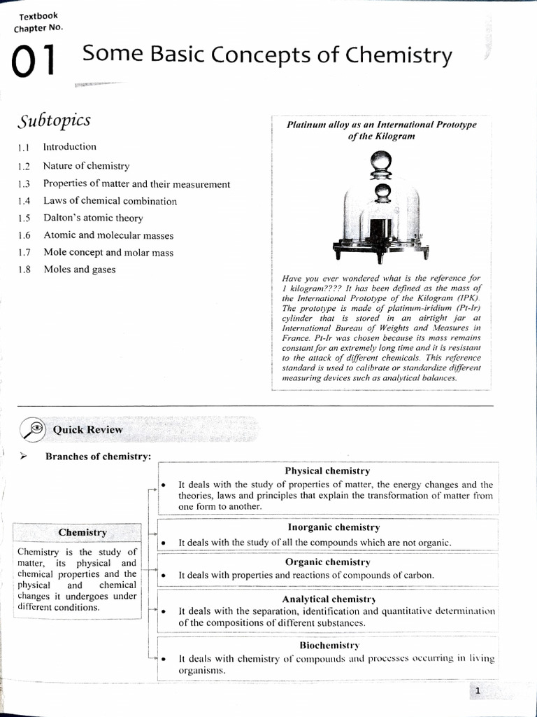 Some Basic Concepts of Chemistry | PDF | Mixture | Chemistry