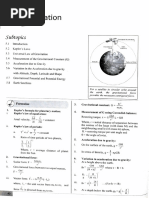 Class 11 Gravitation Formula Sheet | PDF | Newton's Law Of Universal ...