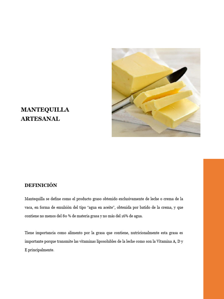 Mantequilla | PDF | Leche | Mantequilla