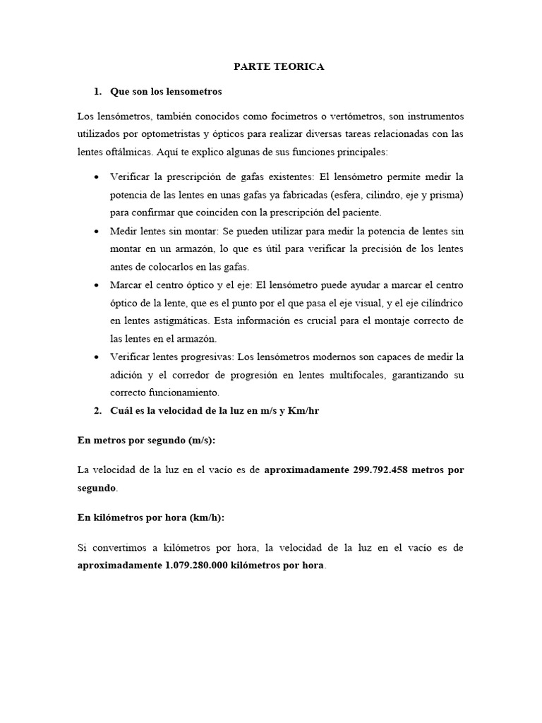 Parte Teorica | PDF