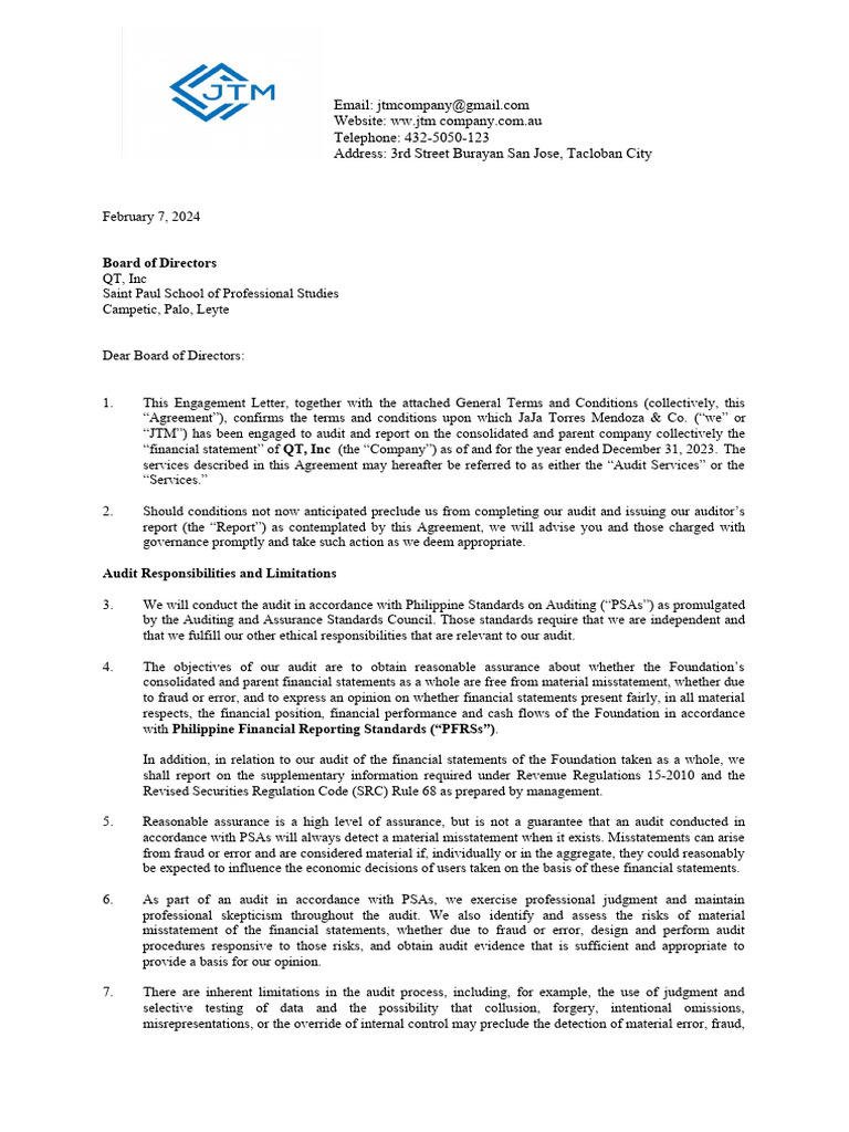 EL | PDF | Audit | Going Concern