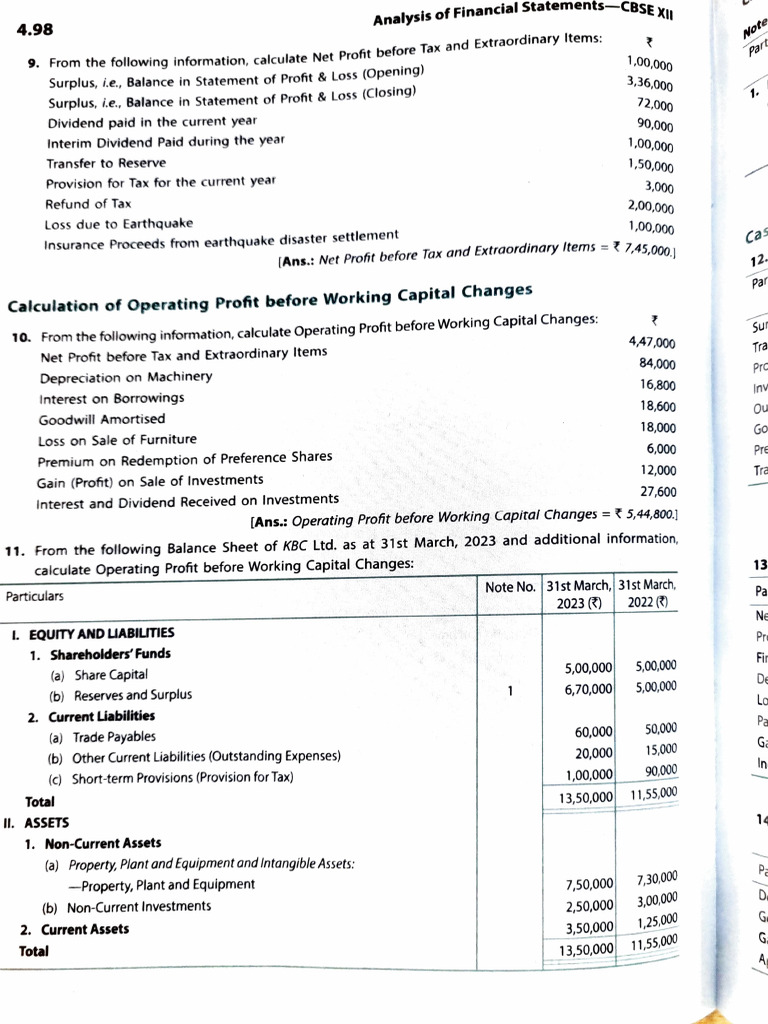 Questions On Operating Activity | PDF | Expense | Dividend