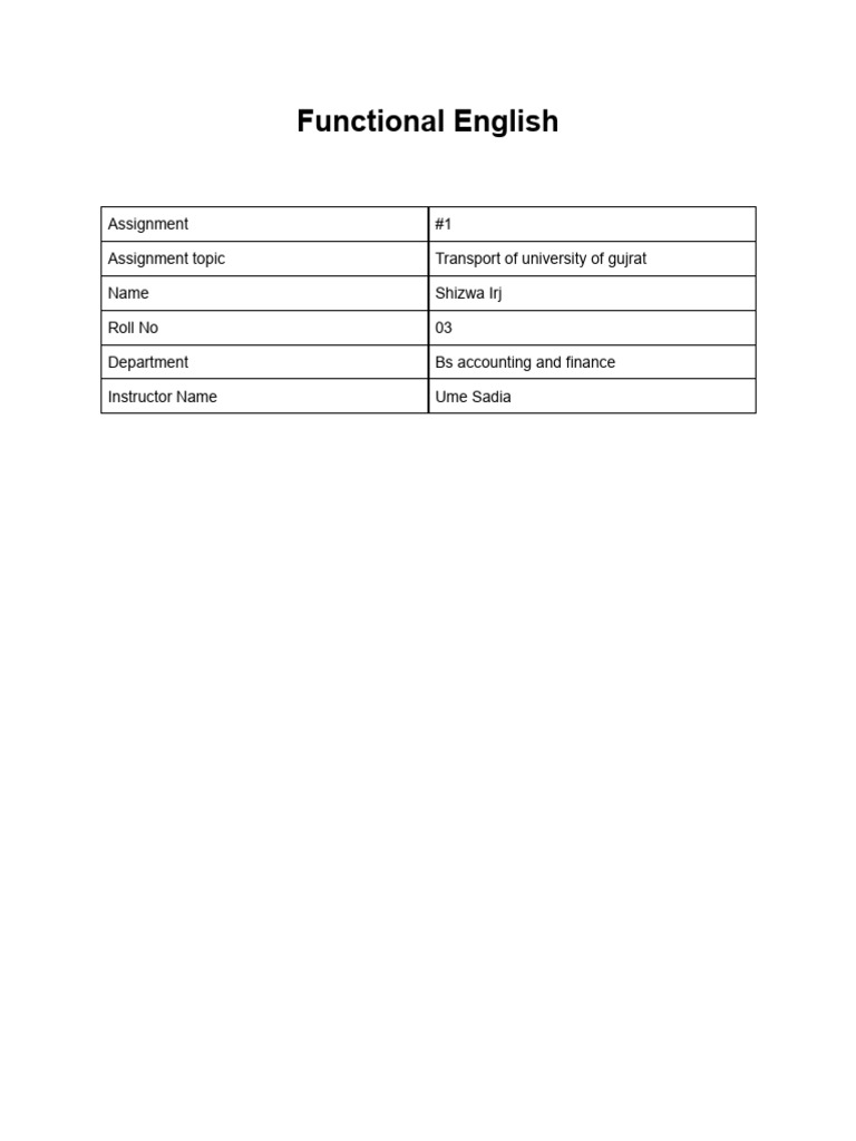 Functional English | PDF | Transport | Bus