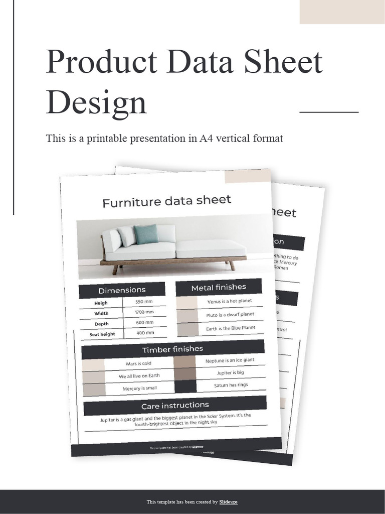 Product Data Sheet Design By Slidesgo Download Free Pdf Planets
