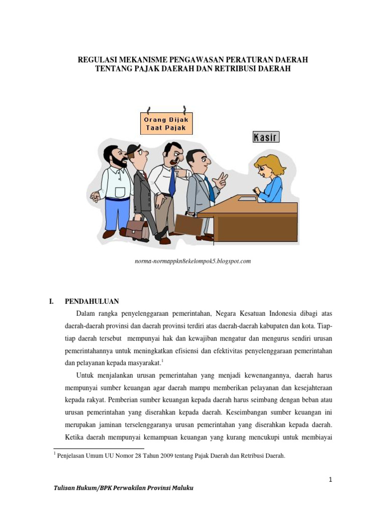 Regulasi Mekanisme Pengawasan Perda Tentang PDRD | PDF | Bisnis | Pengelolaan Keuangan & Uang