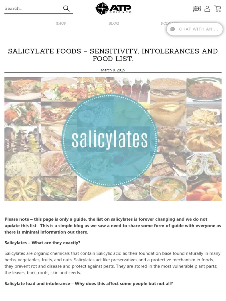 Salicylate Foods and Sensitivities Guide | PDF | Spice | Fruit