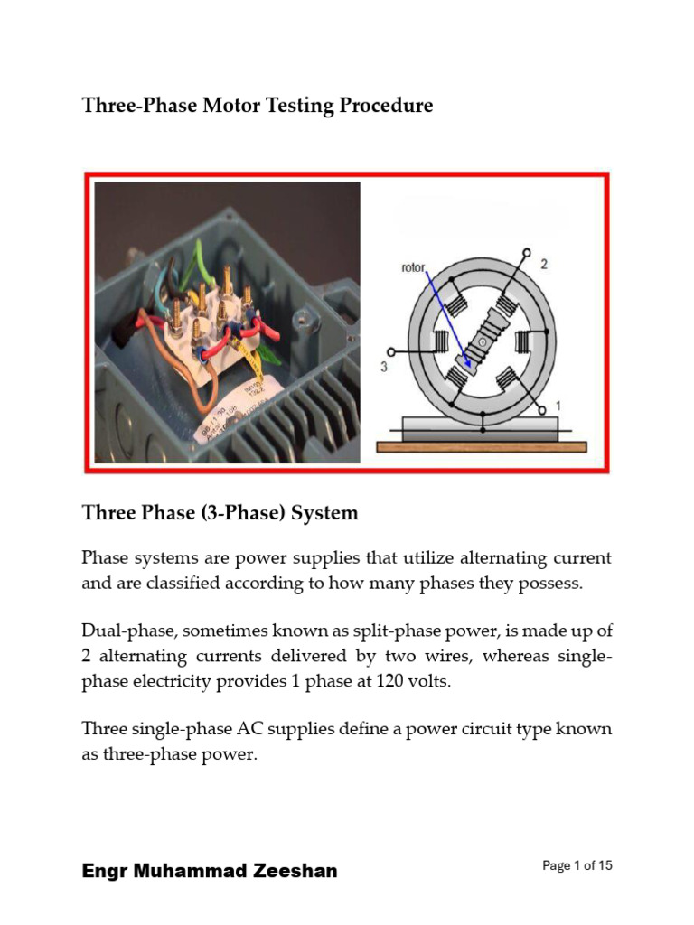 3 Phase Motor Testing System | Download Free PDF | Metrology ...