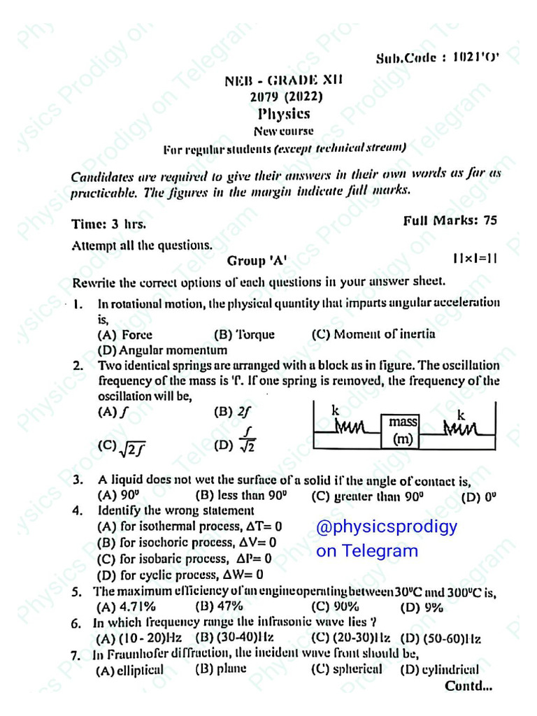 Grade12 Question Papers 2079 NEB Board Exam | PDF