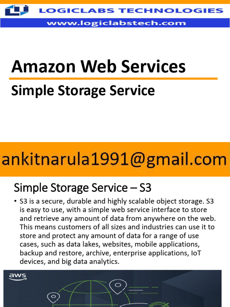Aws Architect Associate Simple Storage Service S3 Pdf Computer Data Storage Data