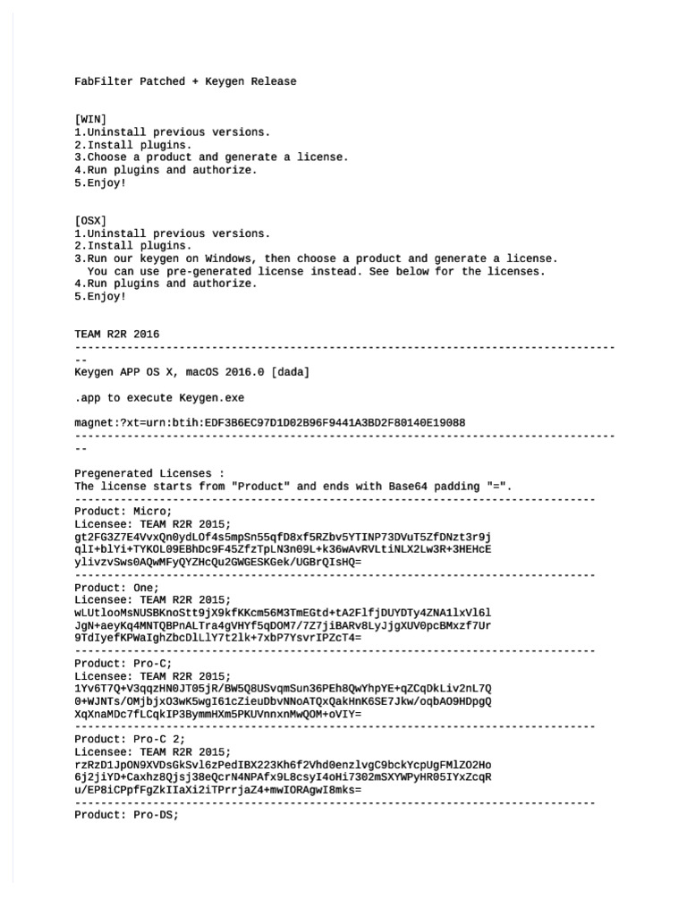 PDF Fabfilter Serials - Compress | PDF | Software Industry