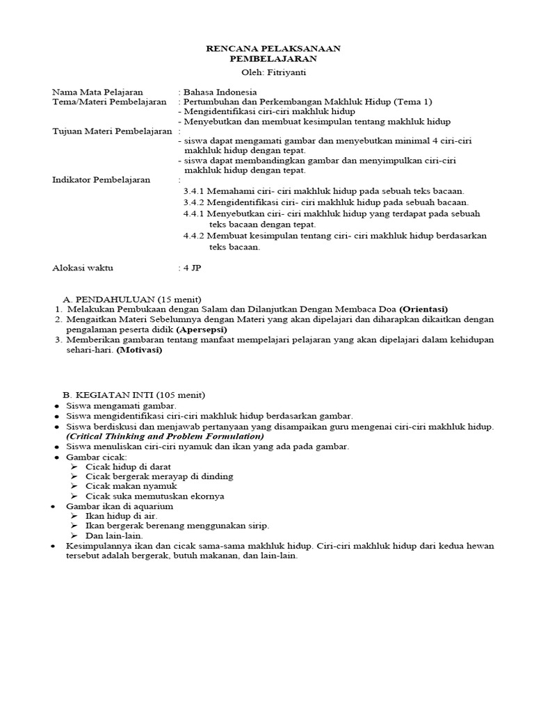 Format RPP CGP 10 REGULER | PDF
