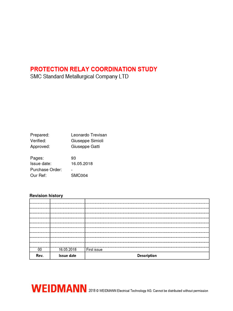 Report SMC004 - Protection Coordination Study 16.05.2018 Rev00 | PDF ...