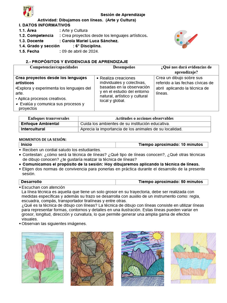 Dibujo con Líneas en Arte y Cultura | PDF | Dibujo | Aprendizaje