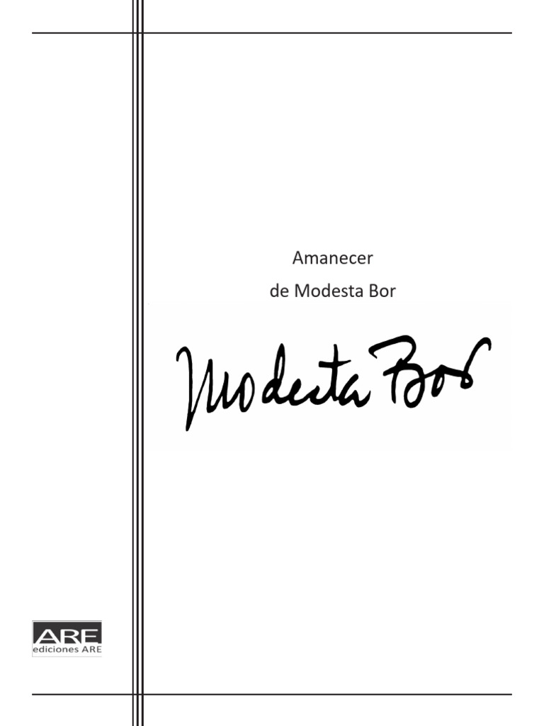 Amanecer - Modesta Bor | PDF