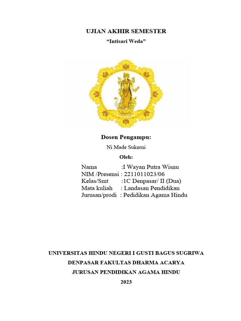 06 - I Wayan Putra Wisnu - Uas Profesi Pendidikan | PDF