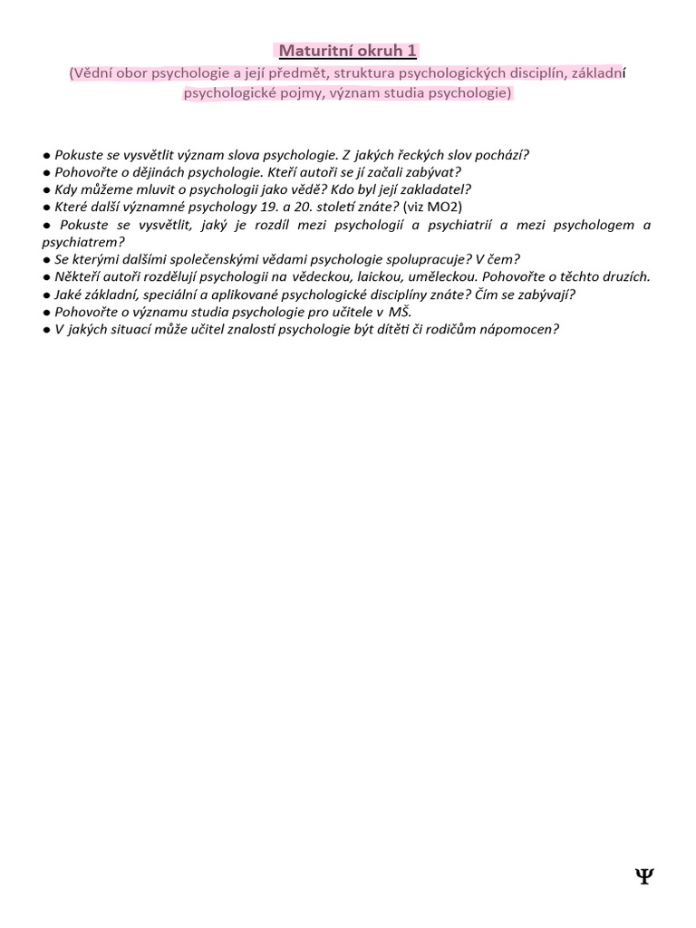 1-Maturitní Otázka č.1 | PDF