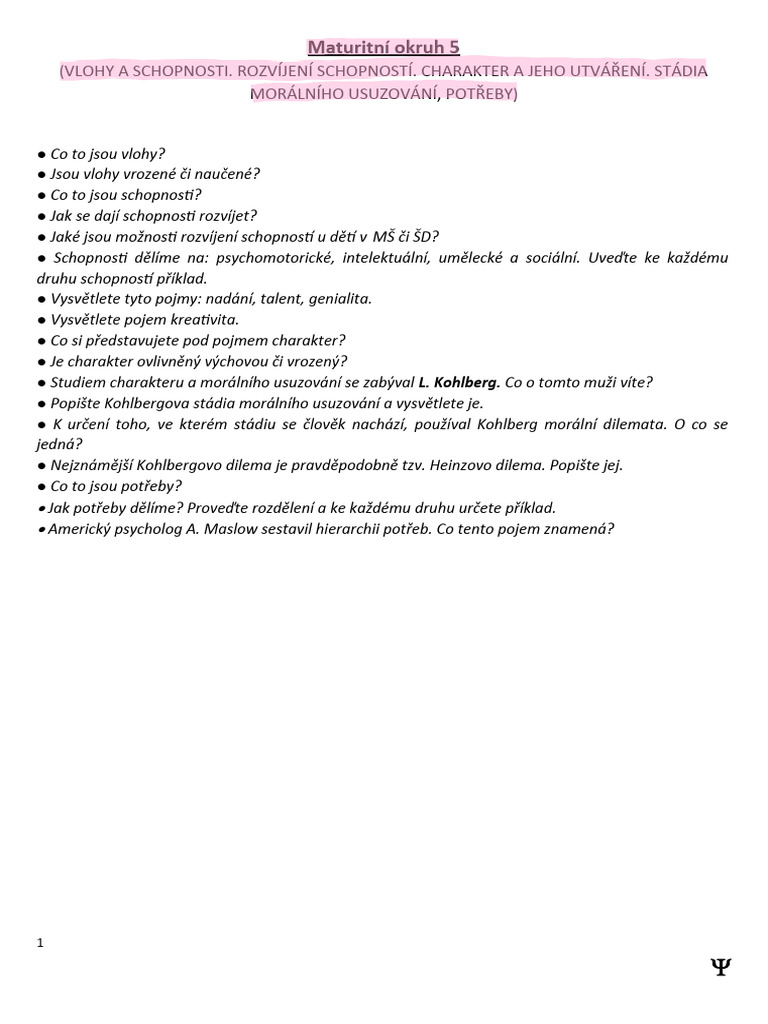 5-Maturitní Otázka č.5 | PDF