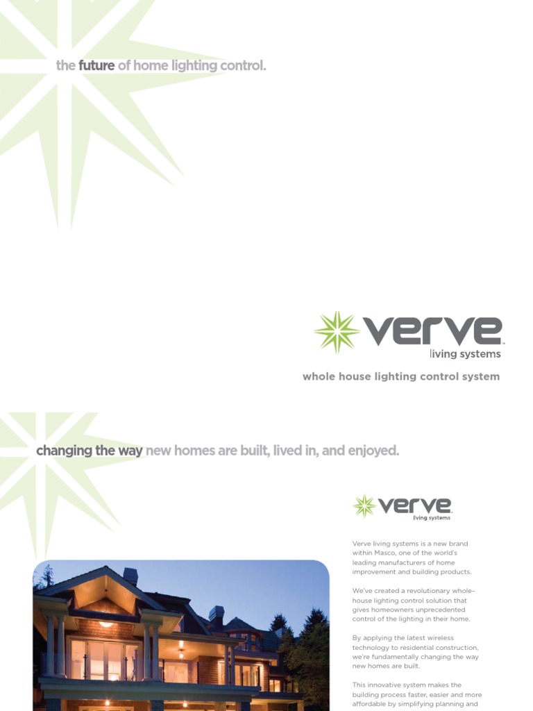 Verve Whole House Lighting Control 10.09 | PDF | Lighting | Wireless
