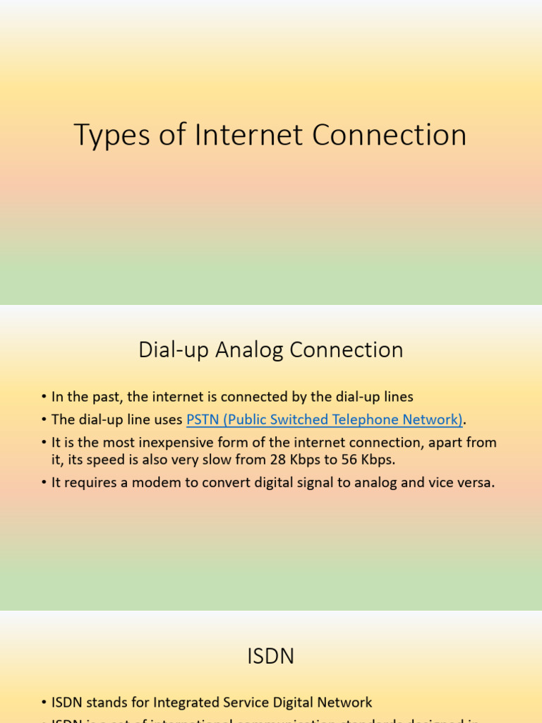 67045-Types of Internet Connection | PDF | Digital Subscriber Line ...
