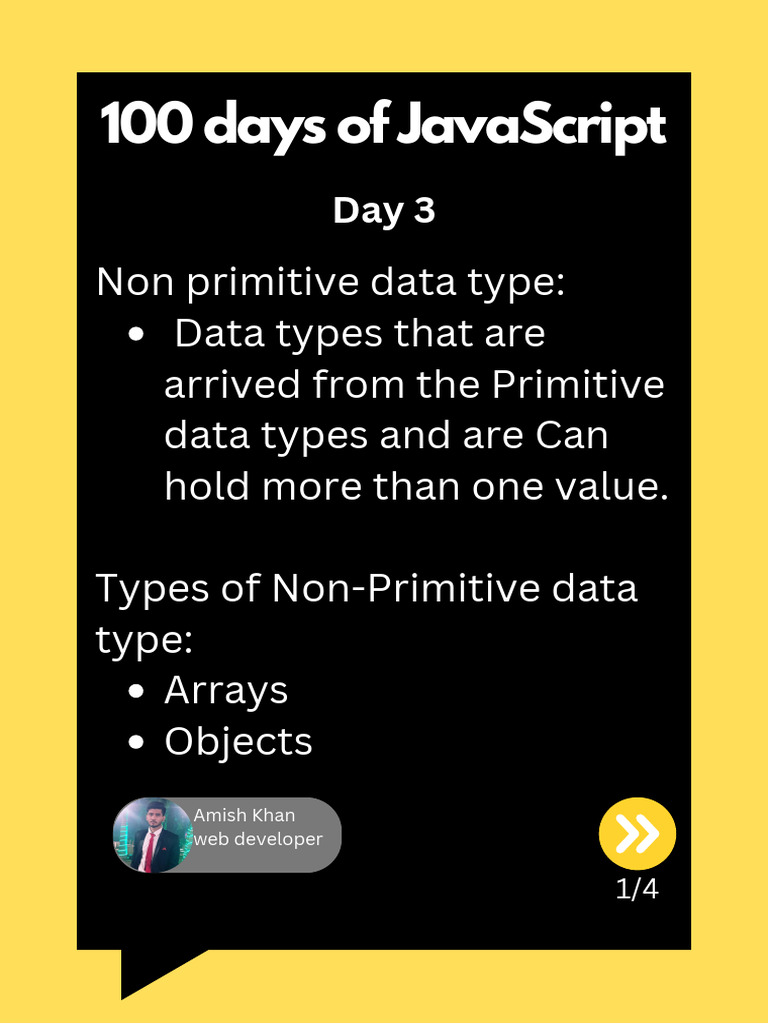Non-Primitive Data Type in Javascript | PDF Non-Primitive Data Type in Javascript | PDF