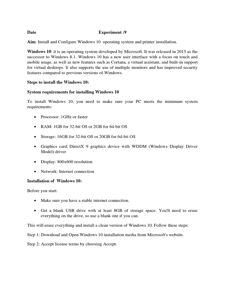 EXP 4 On LOT | PDF | Windows 10 | Microsoft Windows